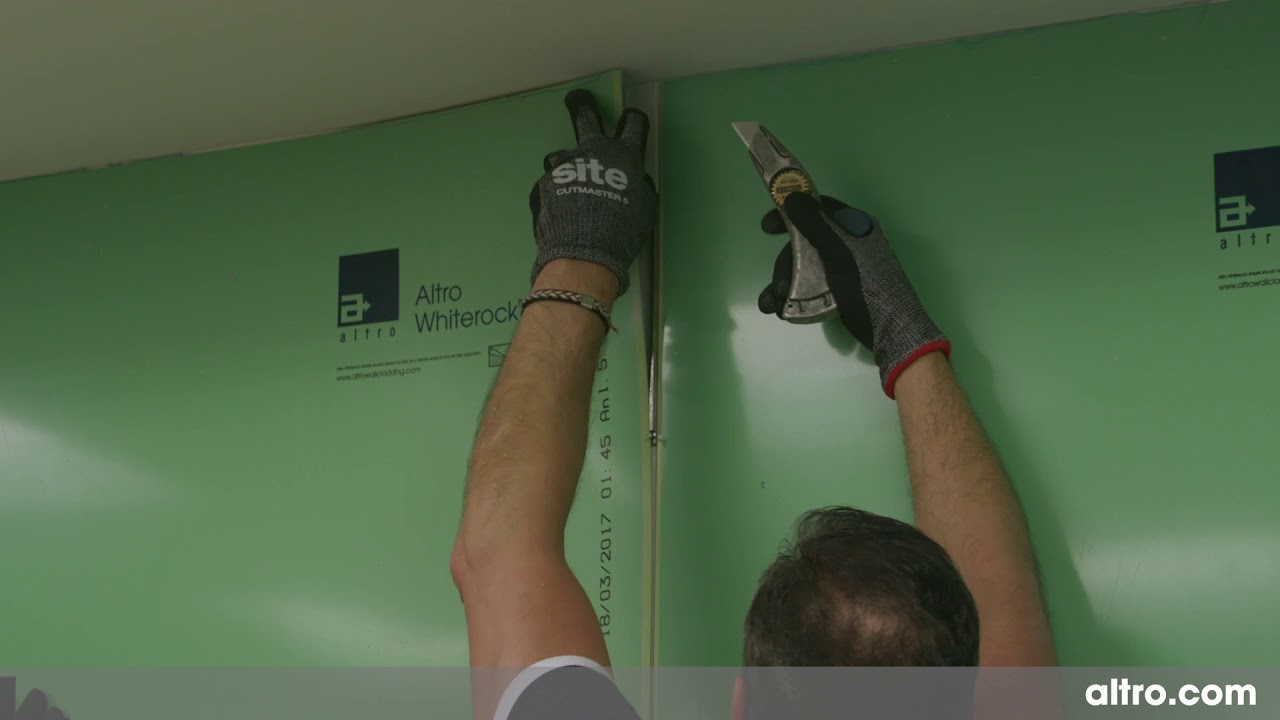 Altro walls installation 11: Altro Whiterock Flexijoint - YouTube