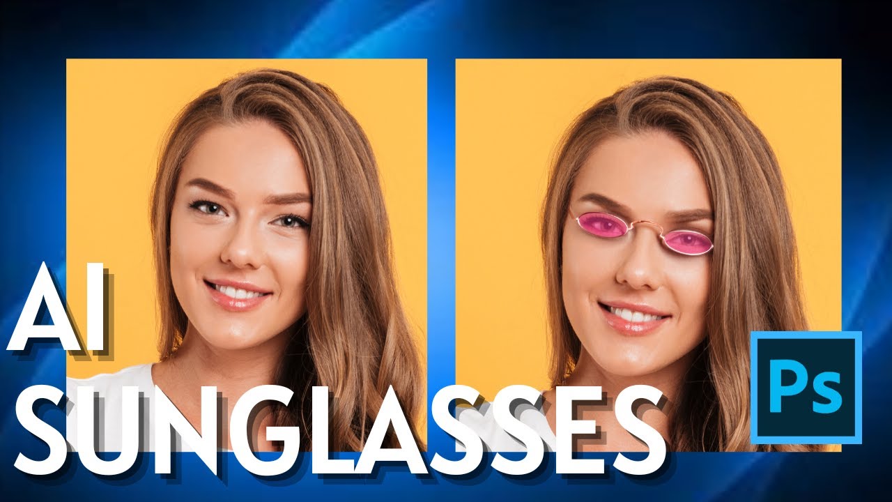 How to Add Sunglasses on face using AI tool in Photoshop - YouTube