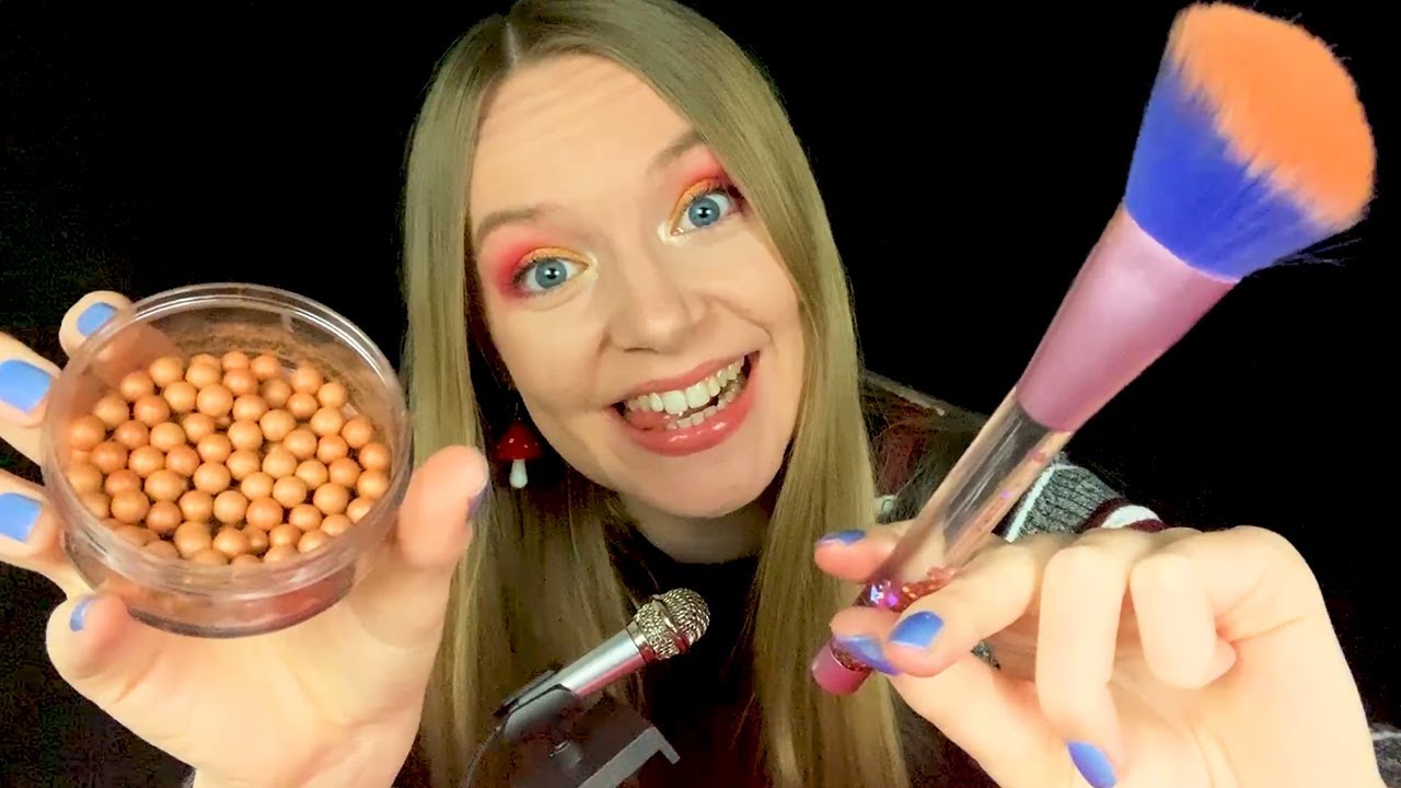 ASMR Doing Your Makeup Super Fast! (Whispered, Lo-Fi Mini Mic) - YouTube