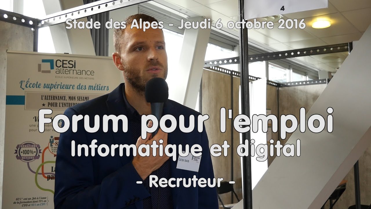 Forum pour l'emploi 2016 : Julien Aru, CESI - YouTube