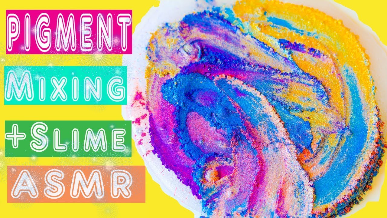 MIXING ALL MY PIGMENTS INTO CLEAR SLIME! Pigment Slime Mixing + Slime ...