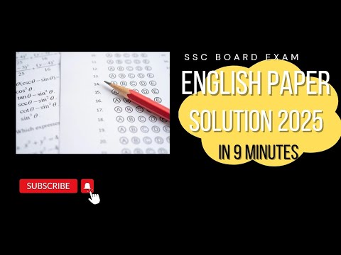 SSC English Board Exam 2025 | Complete Question Paper Solution! 📖 ...