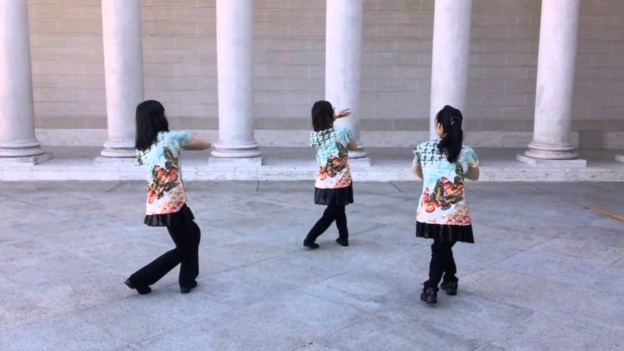 又见雨夜花 背面 San Francisco Chinese Line Dance 三藩市鳳凰飛健舞社 - YouTube