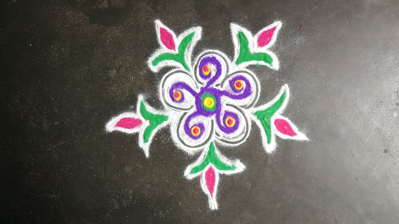 KOLAM TAMIL ,TRADITIONAL RANGOLI - YouTube