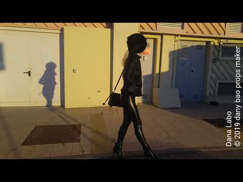 DANA LABO - new winter collection, leather leggings and shiny boots