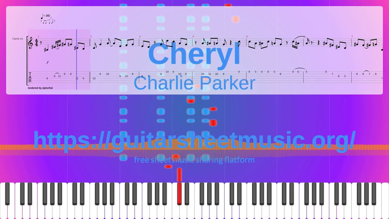 Cheryl Sheet Music Free, Charlie Parker Synthesia Piano - YouTube