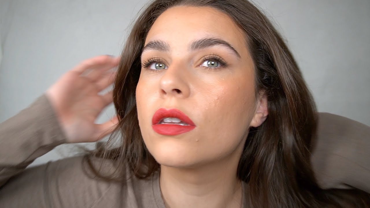 HOW TO DO BASIC MAKEUP TECHNIQUE: red lip & smokey winged liner ...