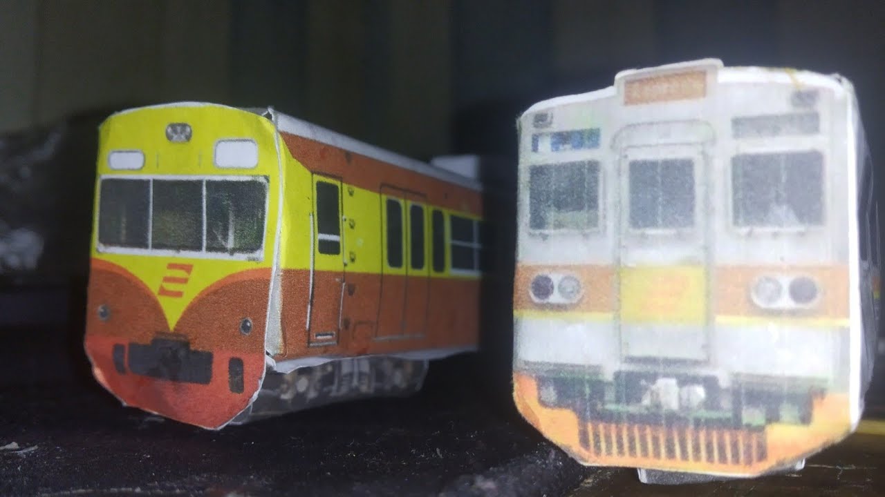 kereta KRL kertas toei 6000 dan dan JR 103 jadul papercraft - YouTube