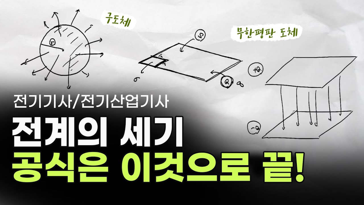 전기기사전기산업기사 전기자기학 도체 모양에 따른 전계의 세기 이론 정리 Youtube
