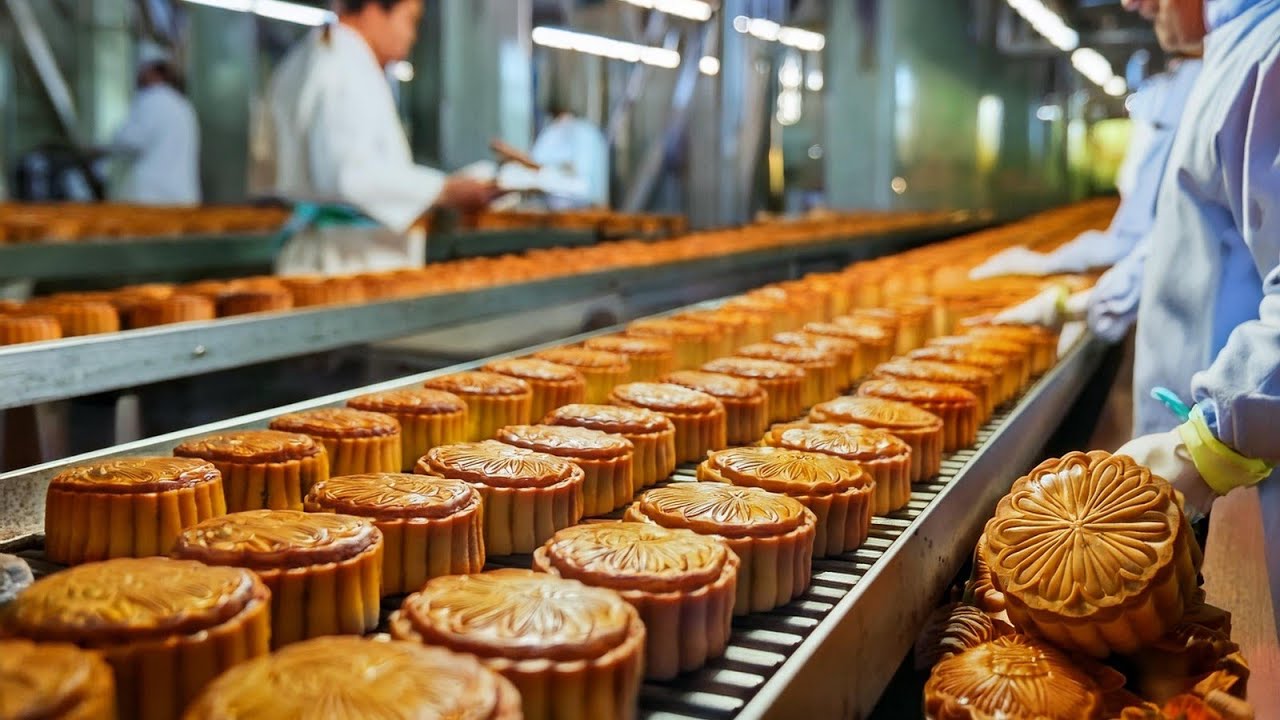 How Millions Of Mooncakes Are Made In Factory|Mooncakes Factory Tour ...