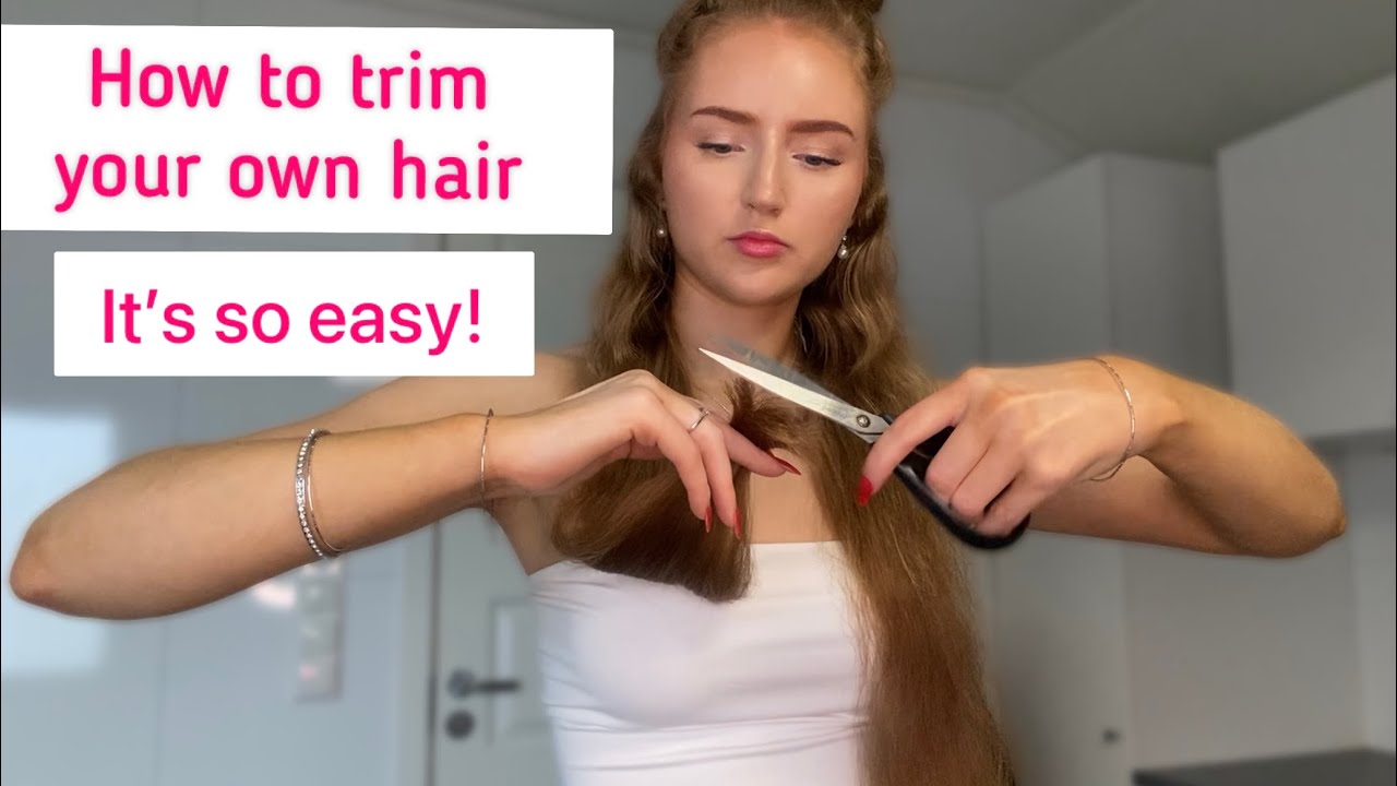 How to trim your own hair (easy and simple) - YouTube
