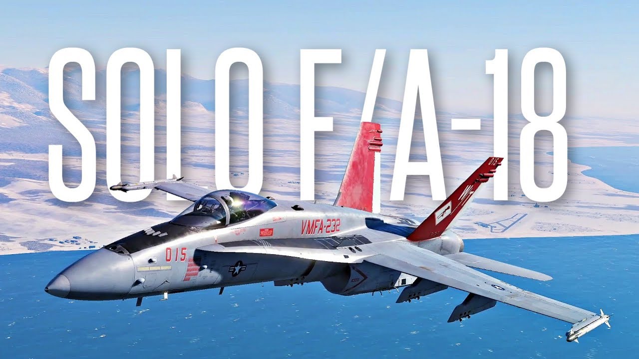 MY FIRST SOLO F/A-18 DOGFIGHT! - DCS World Flight Sim Gameplay - YouTube