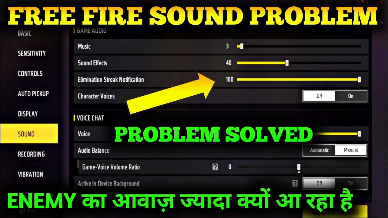 FREE FIRE SOUND PROBLEM || FREE FIRE SOUND PROBLEM KAISE THEEK HOGA ...