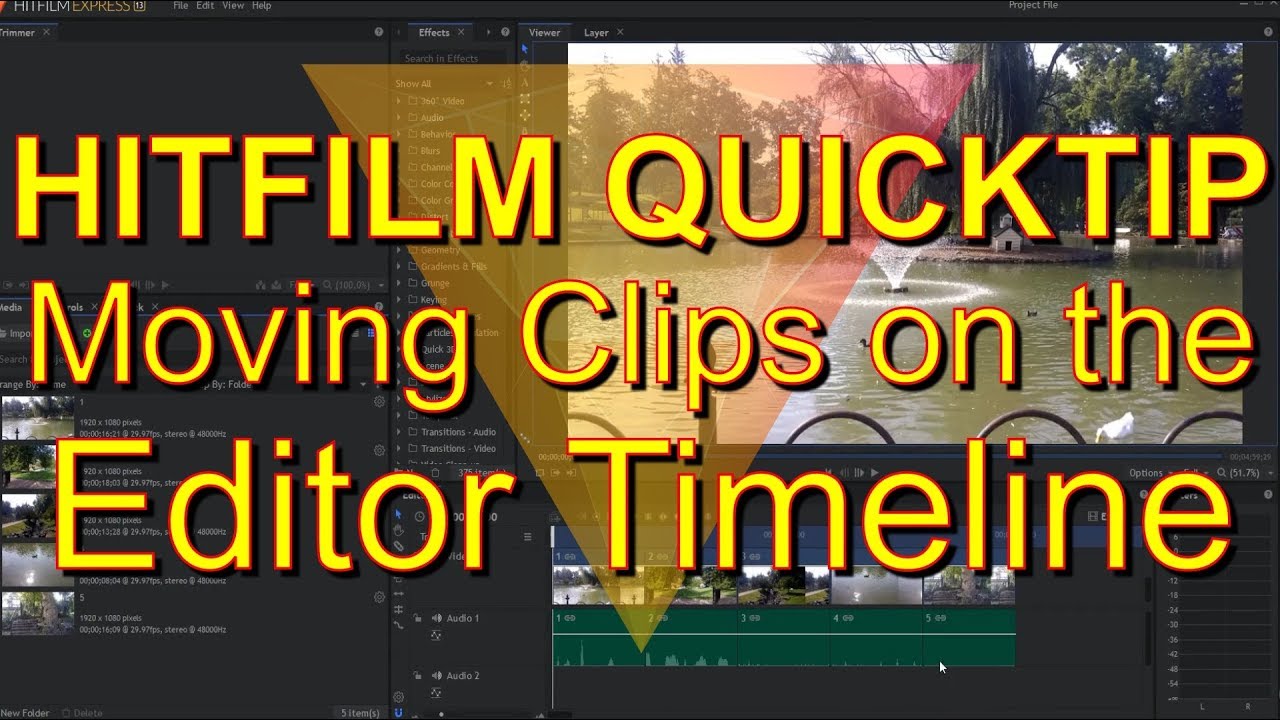 HitFilm Editing Quicktip - Rearranging Clips - YouTube