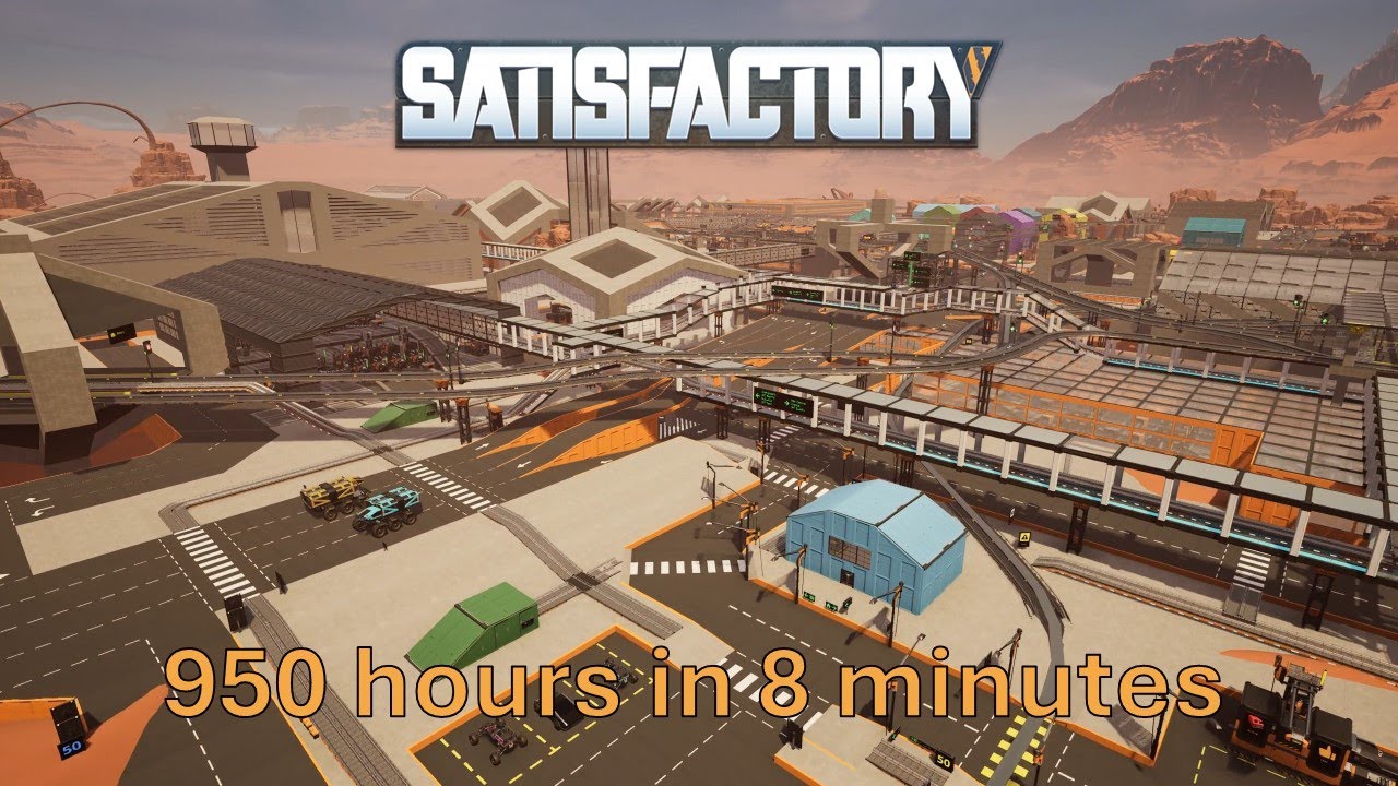 950h Satisfactory World Showcase - 2 Cities, 3 Race Tracks and a ...