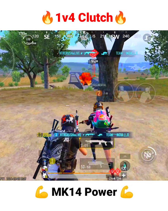 🔥MK14 se 1v4 Clutch Kar diya🔥 #shorts #bgmi #pubgmobile - YouTube