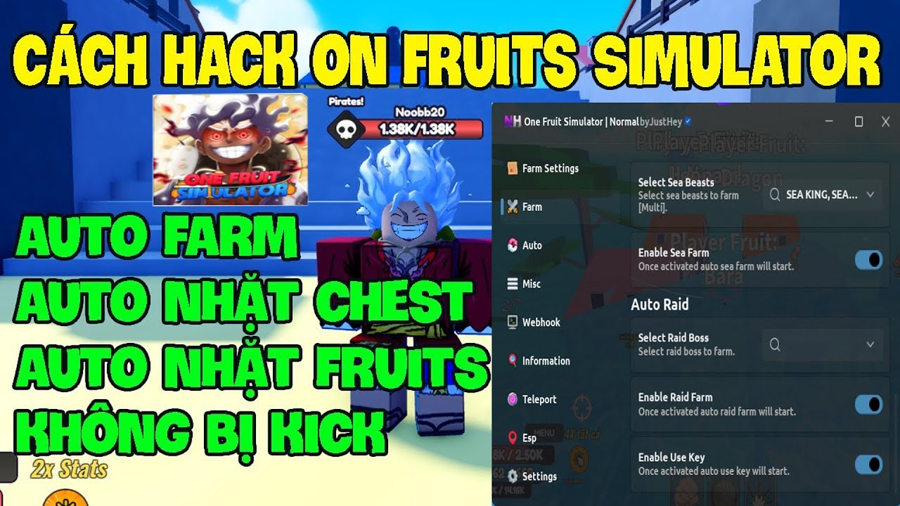Cách Hack One Fruit Simulator Trên Điện Thoại AUTO Farm, BOSS, AUTO ...