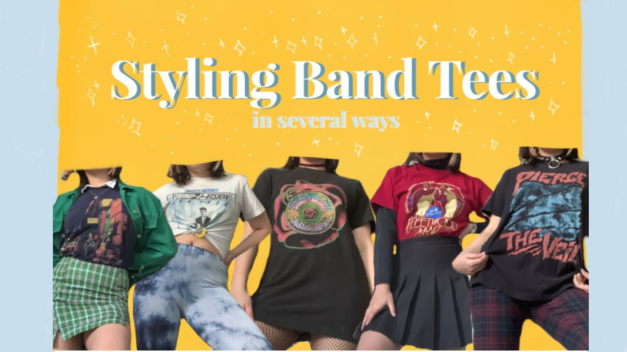 how i style: band t-shirts (that won’t make them look basic) - YouTube