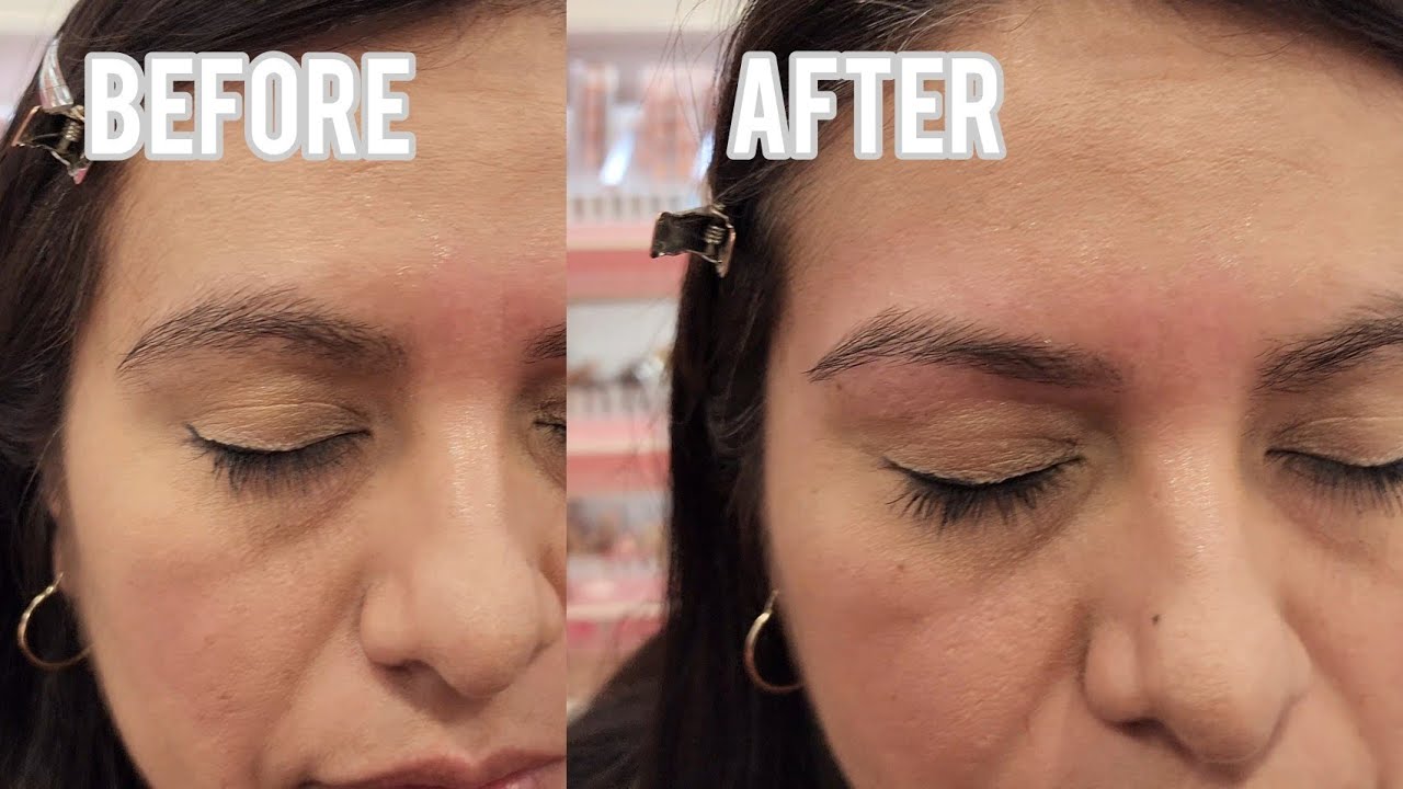 Eyebrow Wax Transformation! Before & After - YouTube