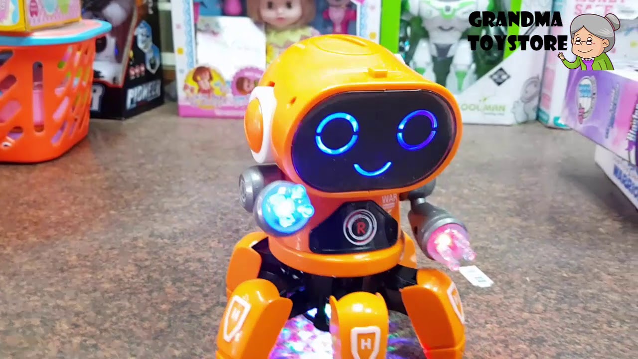 Unboxing TOYS Review/Demos - fun orange octopus robot dancing - YouTube