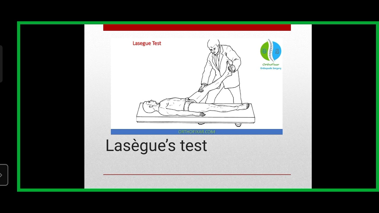 Lasegue test - YouTube