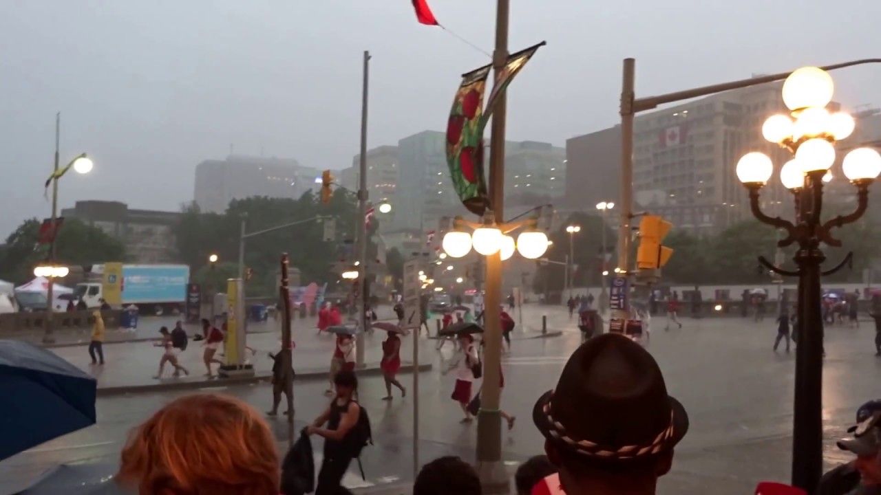 Canada day rain storm! - YouTube