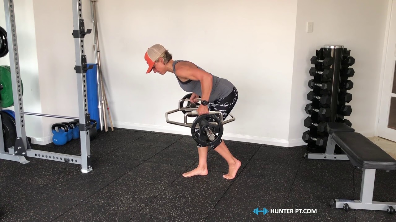Trapbar kickstand bent over row - YouTube