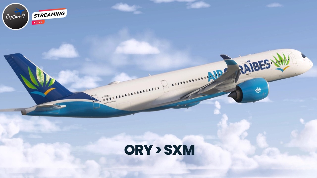 🔴LIVE STREAM/ORY - SXM/FWI20P/REAL TIME FLIGHT/REAL OPS/VATSIM ...
