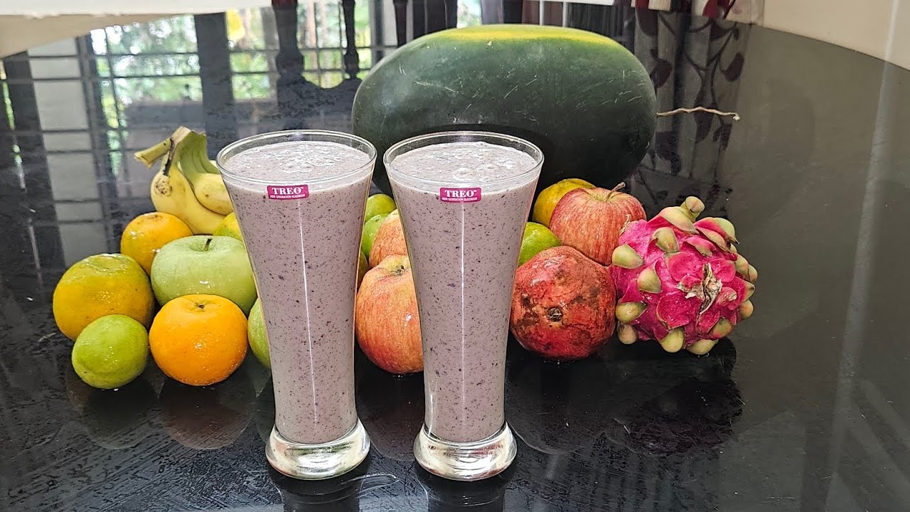 Mixed Fruit Shake | Mixed Fruit Milk Shake | Healthy Summer Drink | # ...