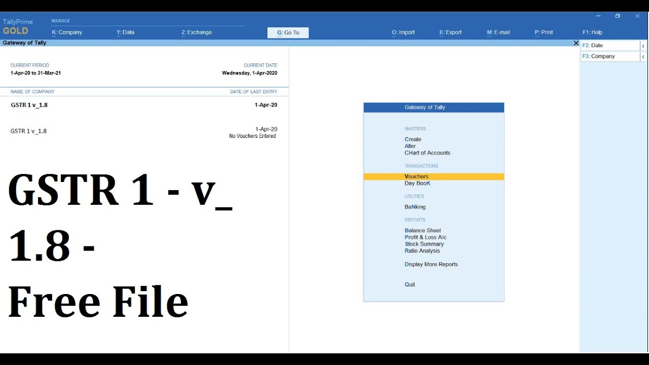 GSTR1 v 1 8 Template Updated Tdl File Free Tally Prime YouTube GSTR1 v 1 8 Template Updated Tdl File Free Tally Prime YouTube
