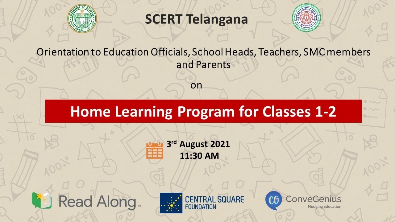 Orientation on Home Learning Program for Classes 1 & 2 - YouTube