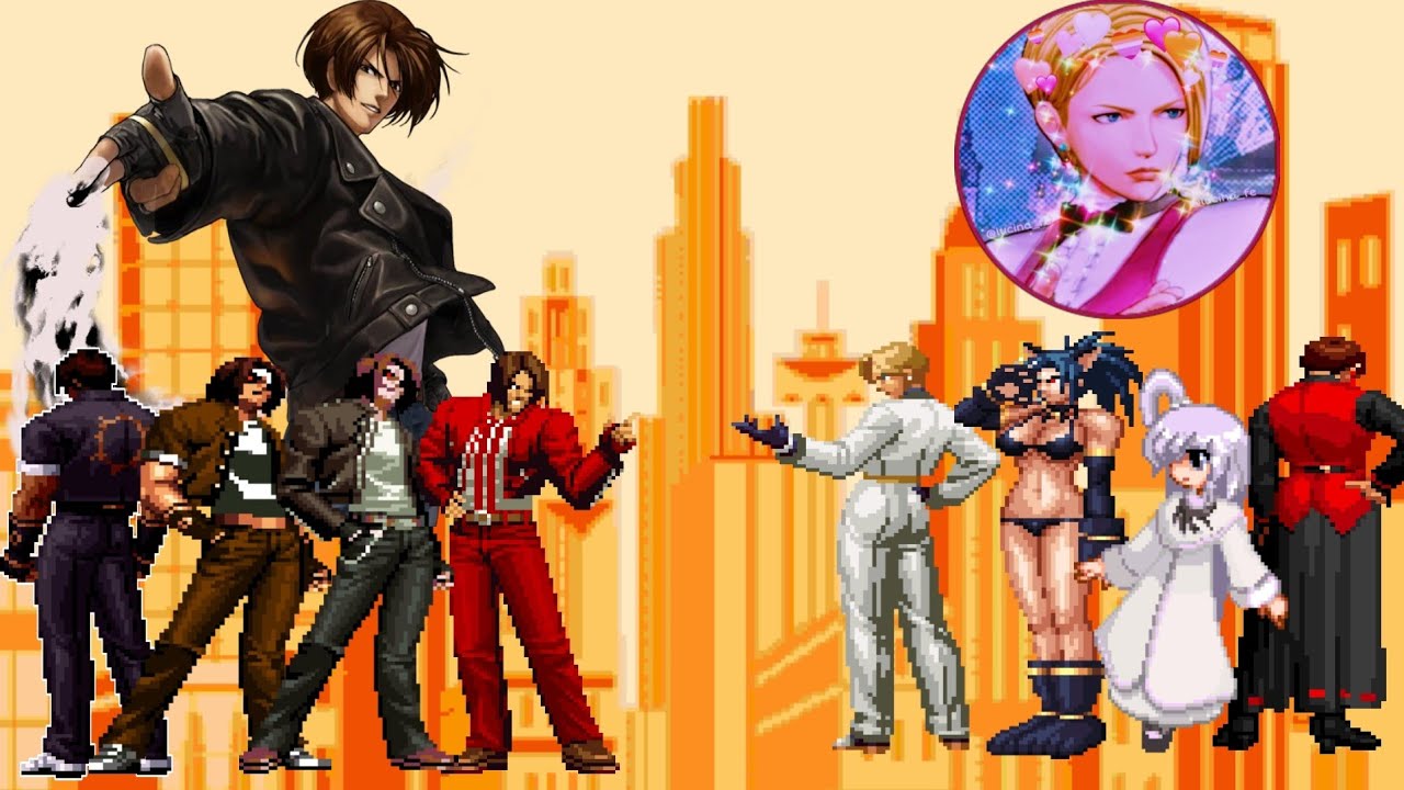Mugen : super Kyo team vs super girls team - YouTube