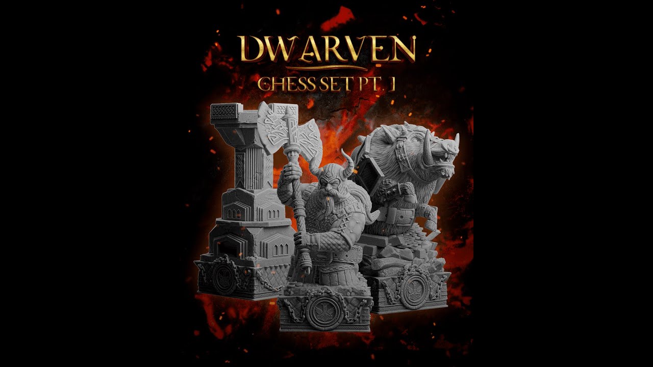 Dwarven Chess Set - YouTube