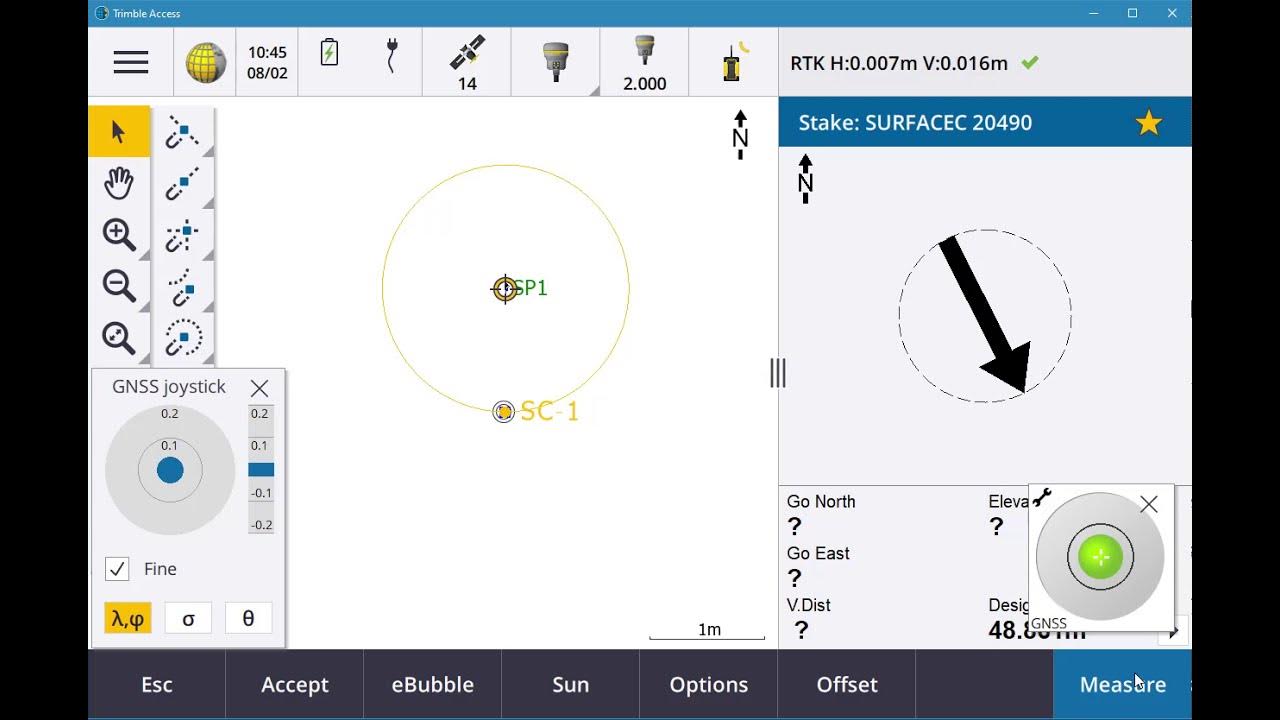 Trimble Access Stakeout Point - YouTube