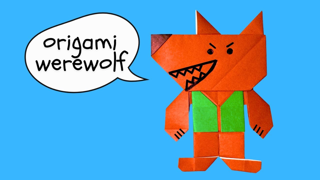 Origami Werewolf | Halloween Crafts - YouTube
