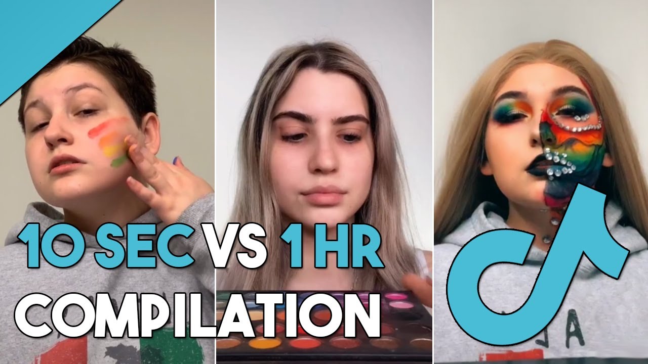 10 Seconds VS 1 Hour Makeup Challenge 💄 || TikTok Compilation - YouTube