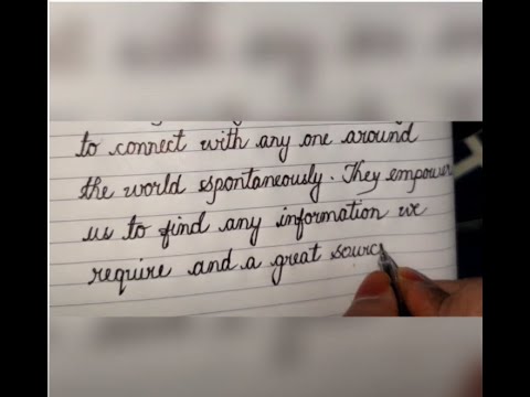 About mobile phones in cursive writing - YouTube