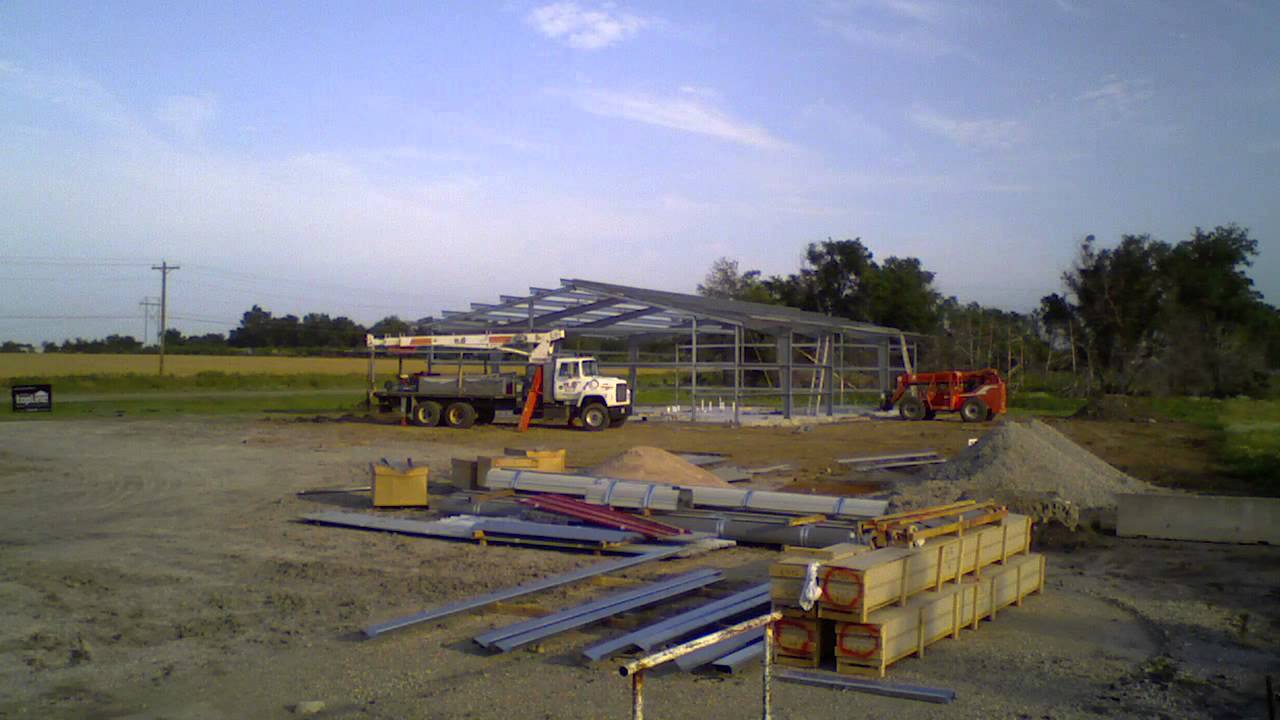 Topline Steel Buildings - The Steel Building Erection Process - YouTube
