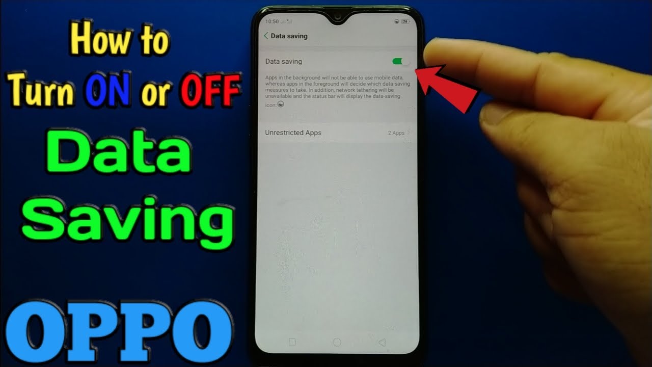 How to Turn ON or OFF Data Saving on OPPO A5s - YouTube