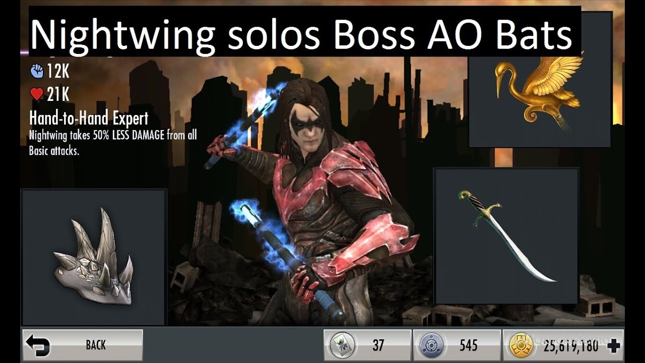 Regime (silver) Nightwing solos Boss AO Batman, Injustice GAU - YouTube