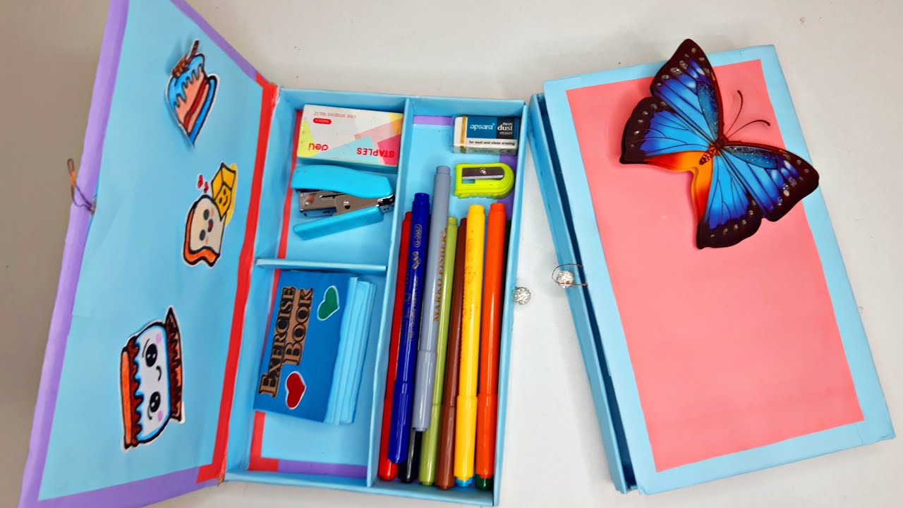 How To Make A Pencil Case From Cardboard DIY Pencil Box YouTube How To Make A Pencil Case From Cardboard DIY Pencil Box YouTube