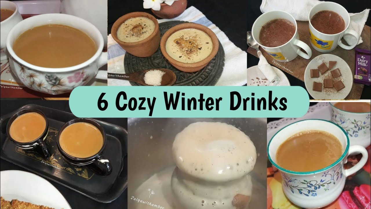 6 Super Easy Cozy Drinks For Winter😍Tandoori/Masala/Adrak/Elaichi Tea ...