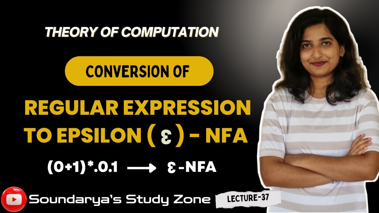 Conversion of RE (0+1)*.0.1 to ε-NFA | Thompson’s Construction Step-by ...