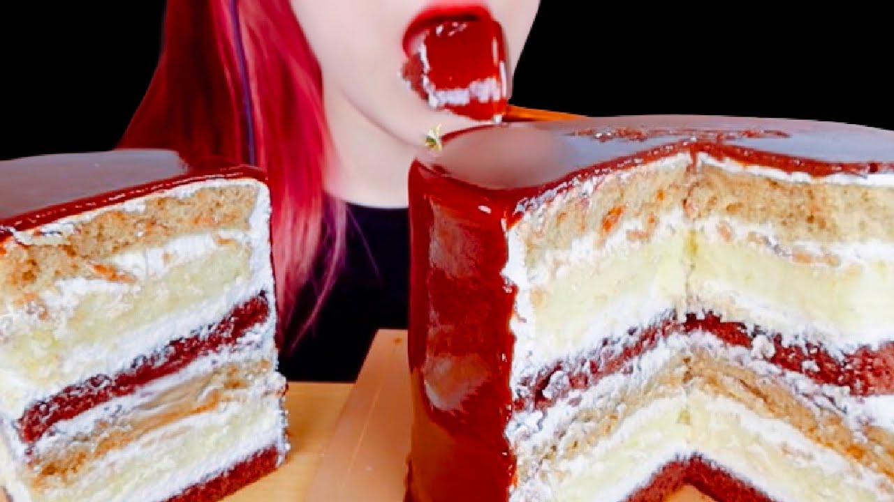 ASMR Delicious Chocolate Cake Eating Vlog, Mukbang 맛있는 초콜릿 케이크 먹기 ...