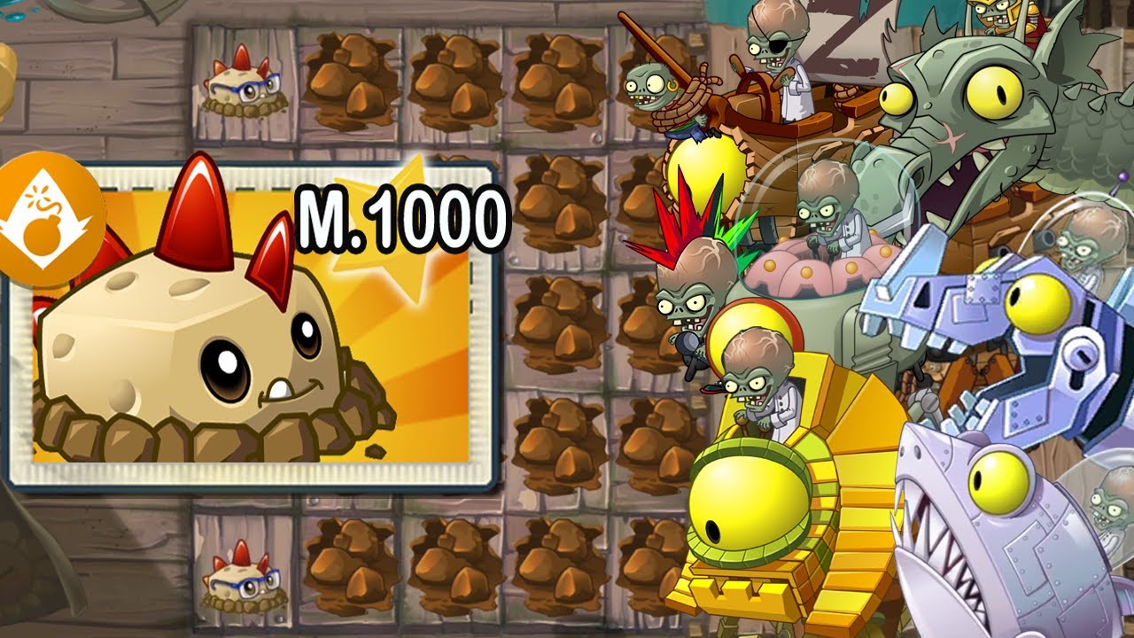 Plants vs Zombies 2 - Papapum Primitiva Nivel 1000 vs Todos los Zombot ...