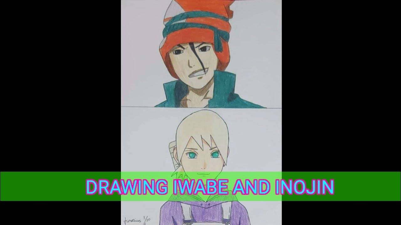 Drawing iwabe and inojin - boruto naruto the next generation - YouTube
