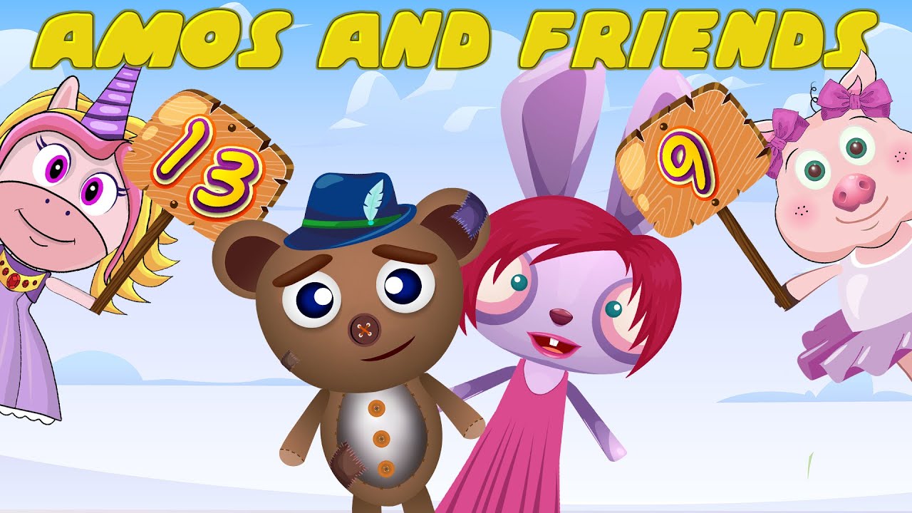 Amos and friends | Learning numbers for kids 10-1, 123 number names #19 ...