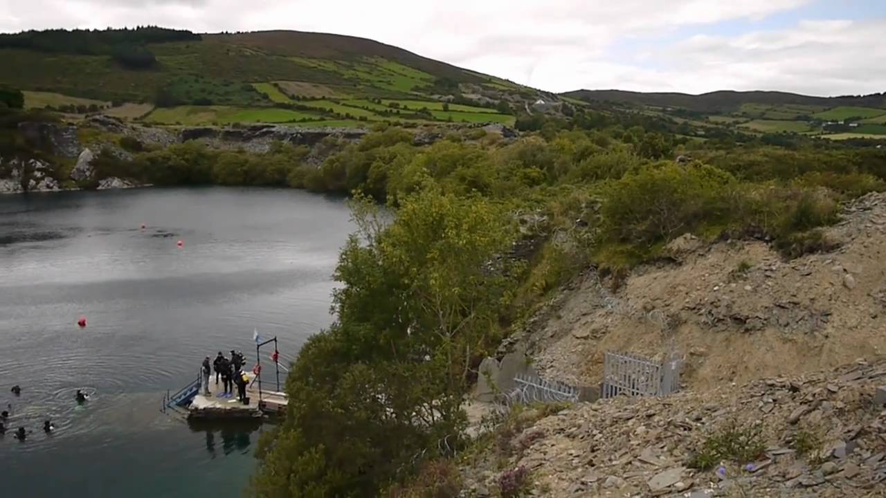 Portroe Quarry Scuba - no underwater shots though... - YouTube
