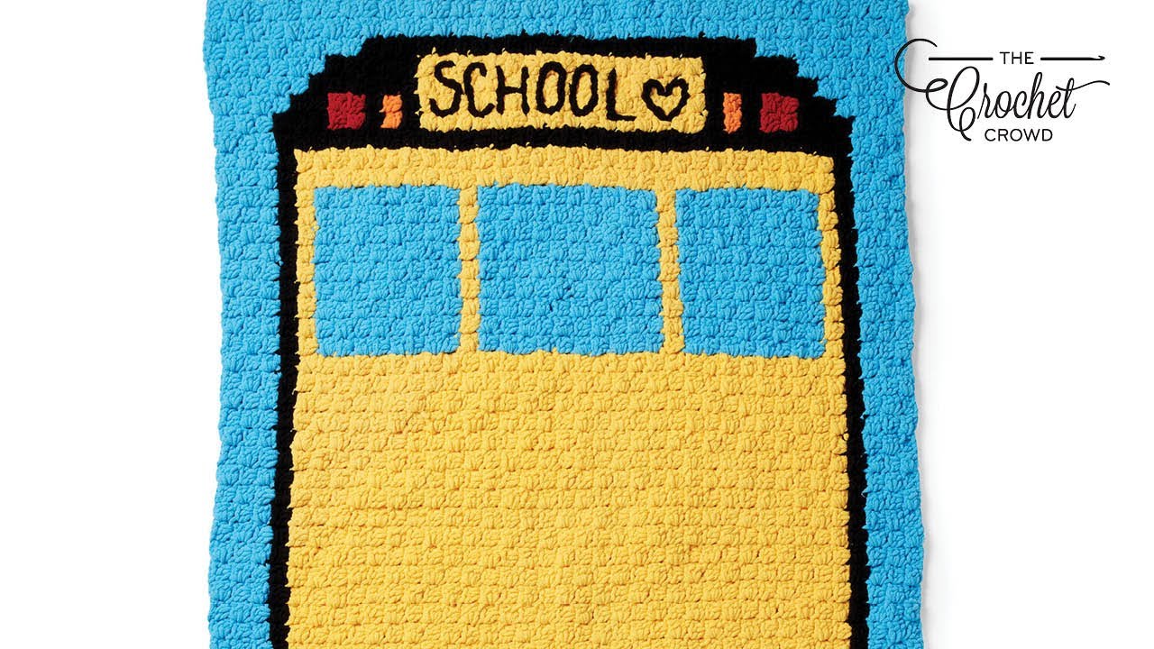 School Bus Kids Crochet Blanket | PREVIEW | The Crochet Crowd - YouTube