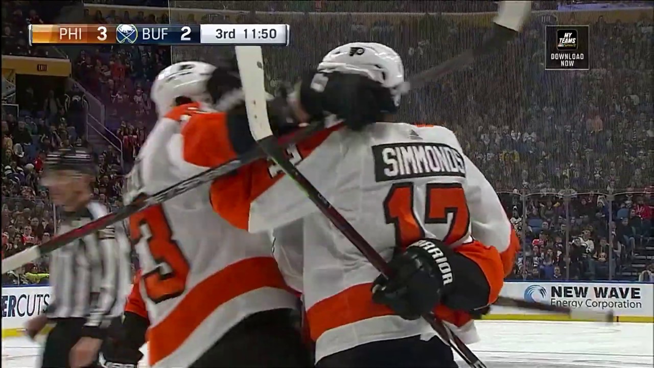 Wayne Simmonds Goal - Philadelphia Flyers vs Buffalo Sabres (12/8/18 ...